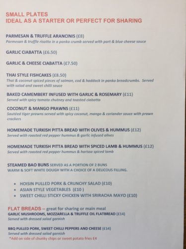 PORTLAND MENUS — The Portland Inn