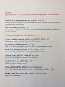 PORTLAND MENUS — The Portland Inn