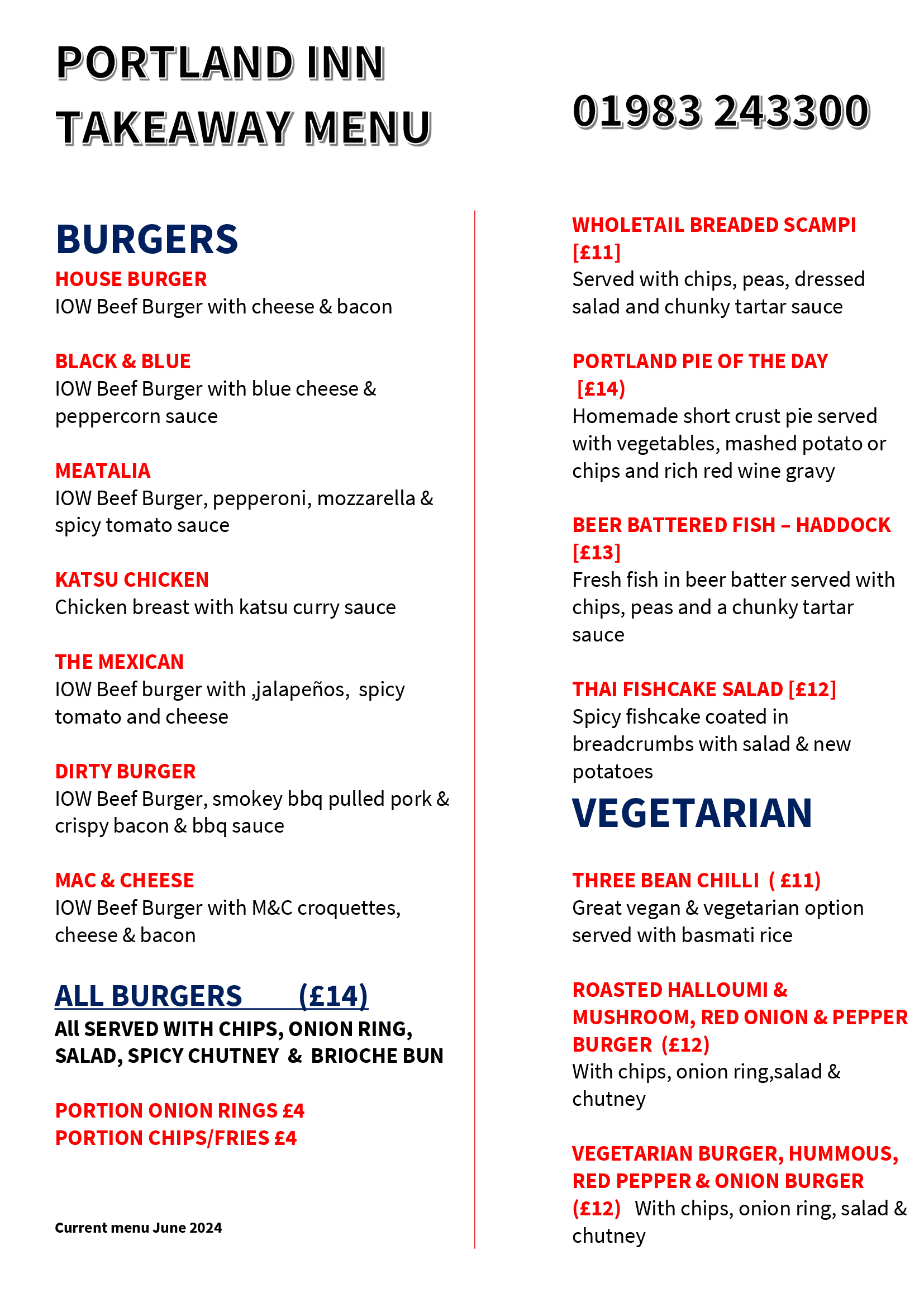 TAKEAWAY — The Portland Inn