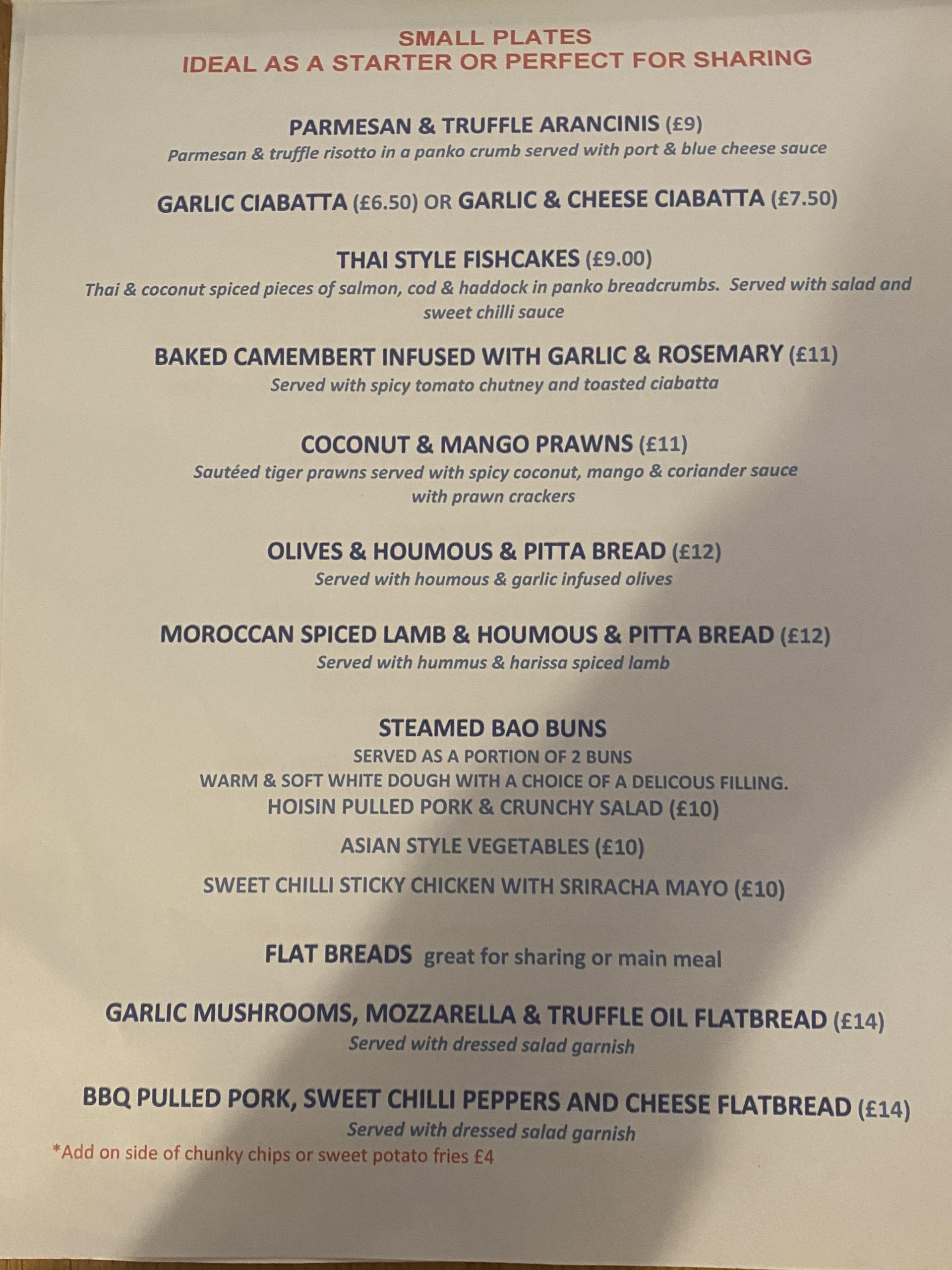 PORTLAND MENUS — The Portland Inn